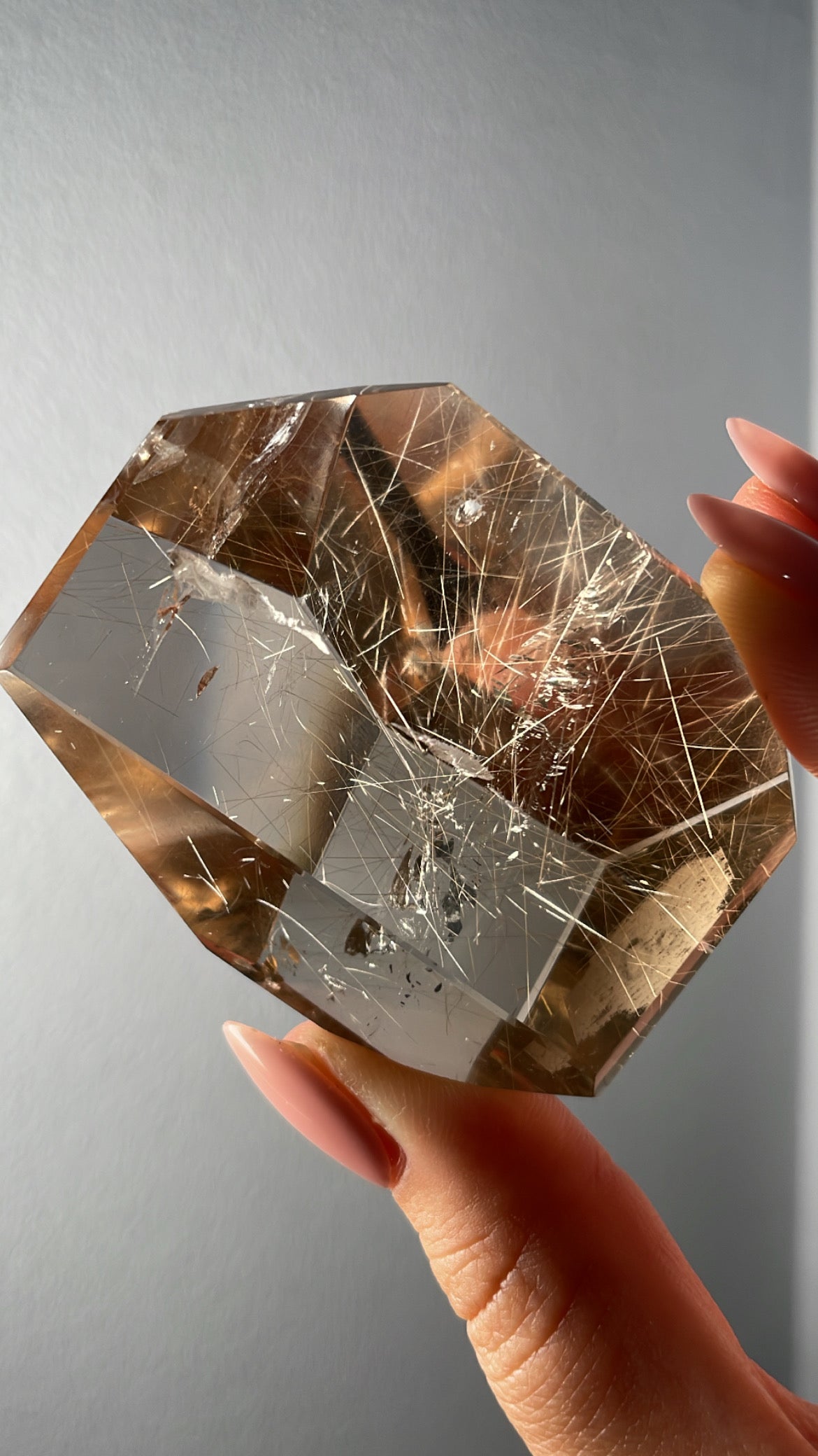 Fine Rutile in Quartz Freeform – Eleven Entities