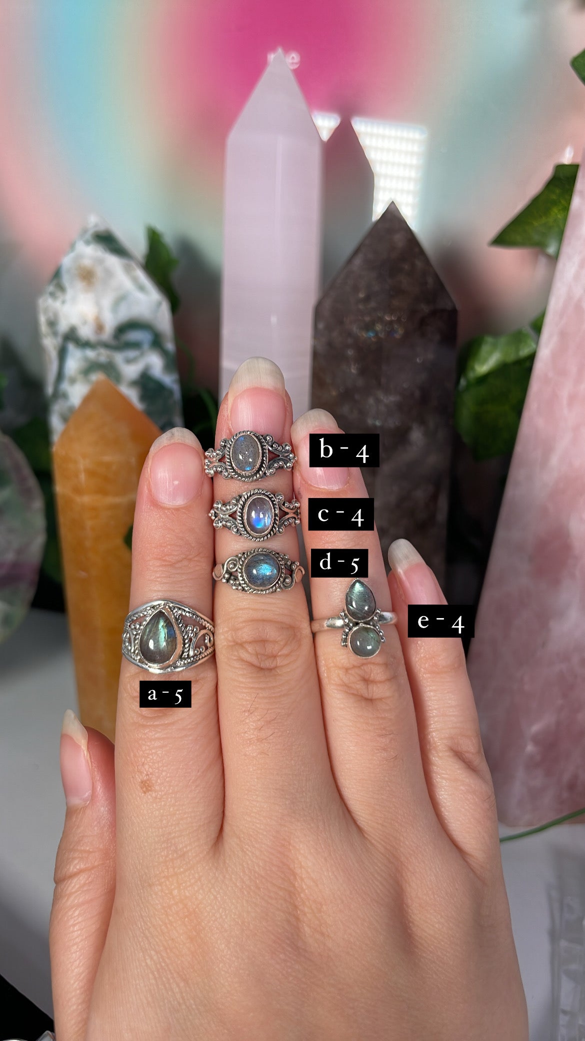 Vintage Style Labradorite Rings – Eleven Entities