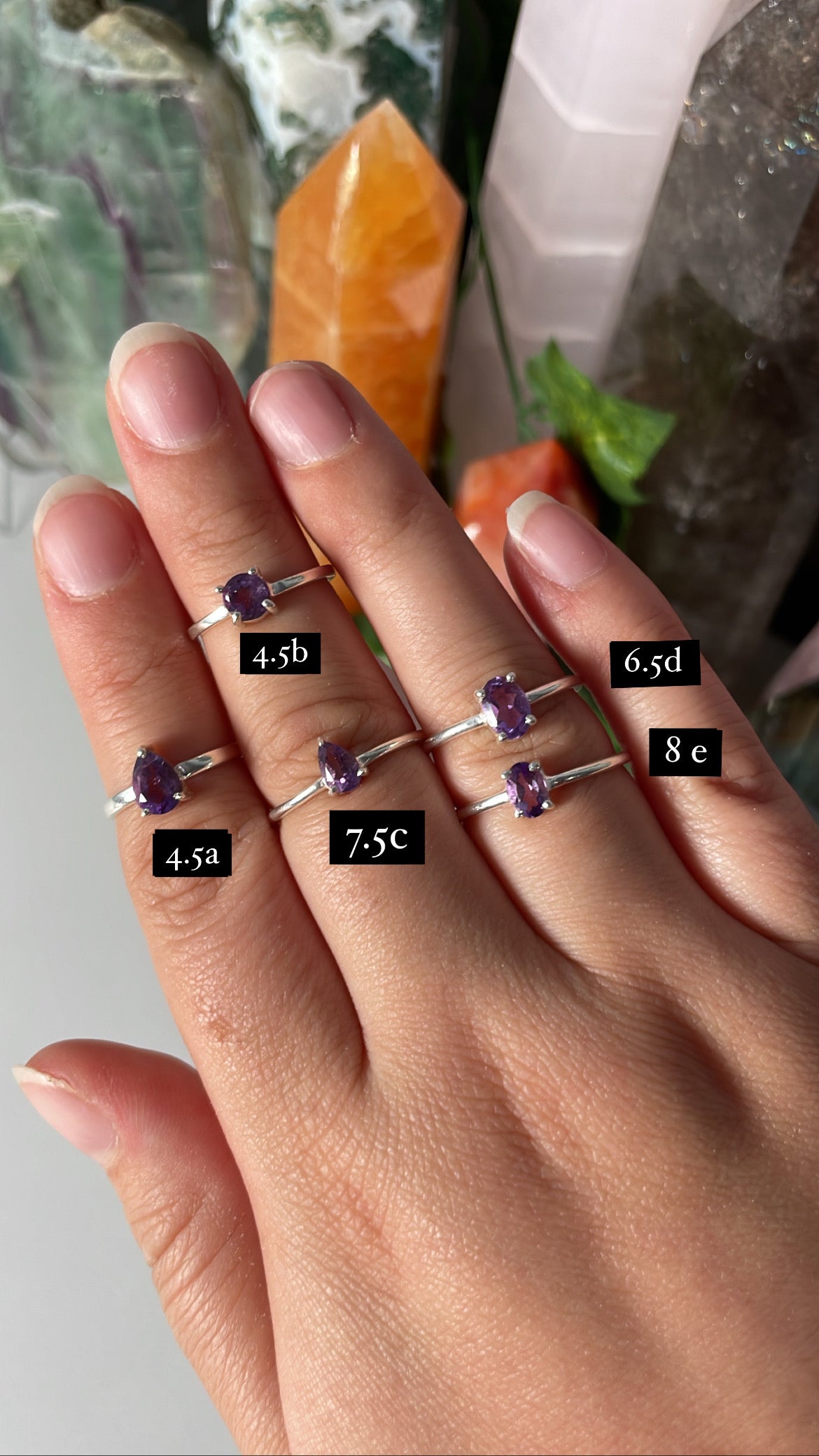 Dainty Amethyst Rings *Choose Your Own* – Eleven Entities