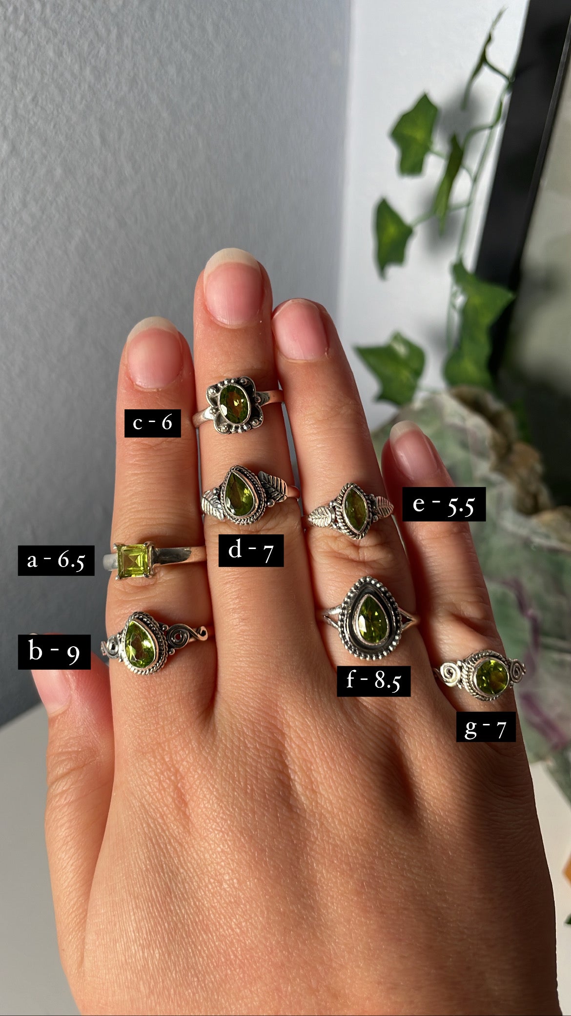 Peridot Rings *Choose Your Own* – Eleven Entities