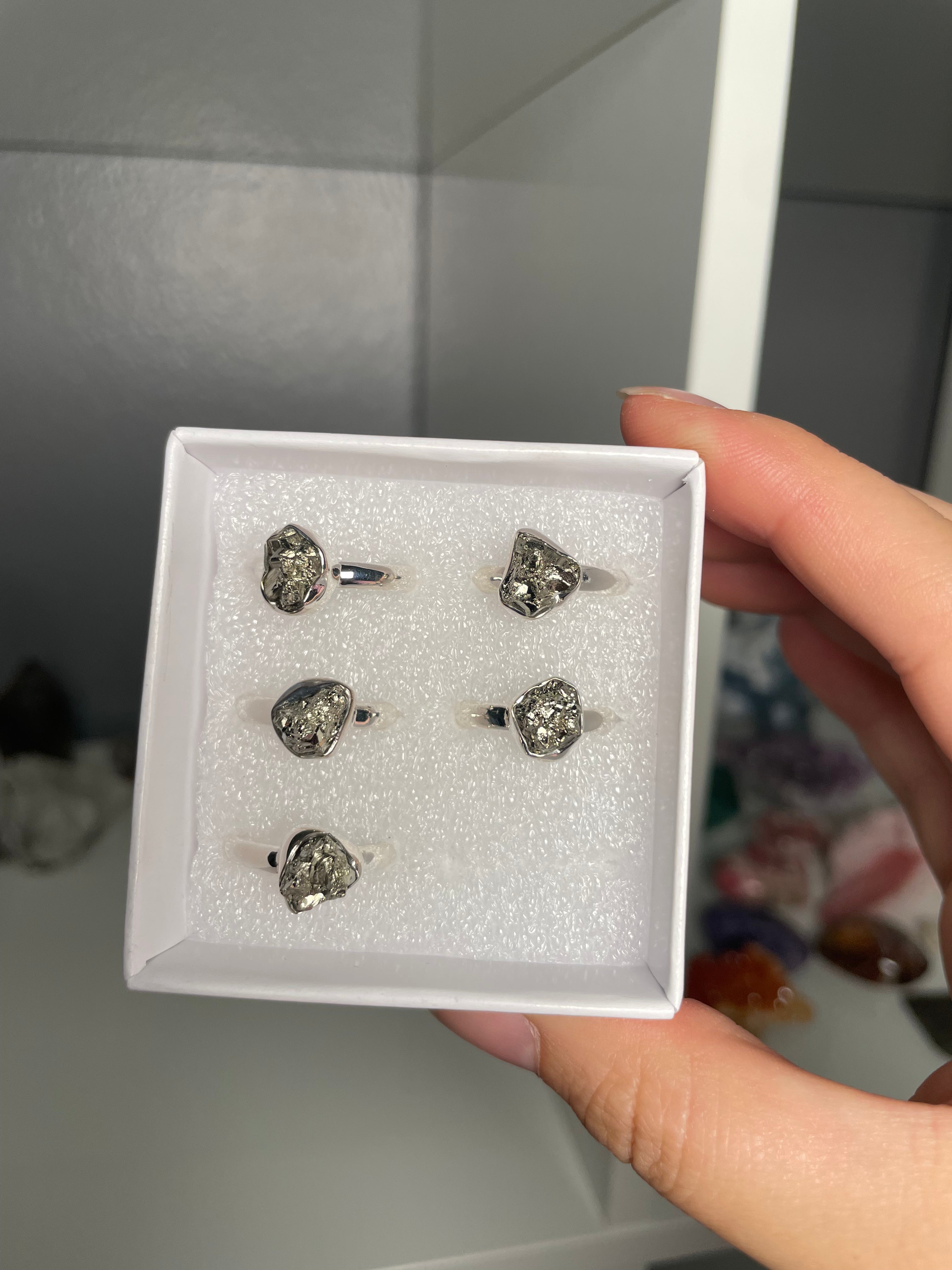 Raw Pyrite Ring – Eleven Entities